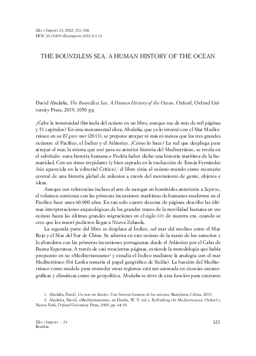(PDF) Camprubi 2022 resena Abulafia Boundless Sea