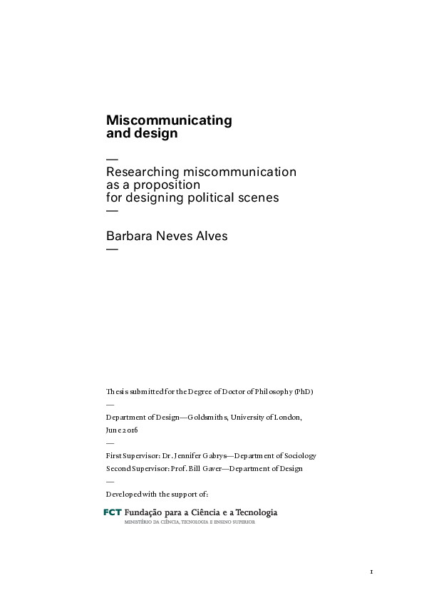 (PDF) Miscommunicating and design : researching miscommunication as a ...