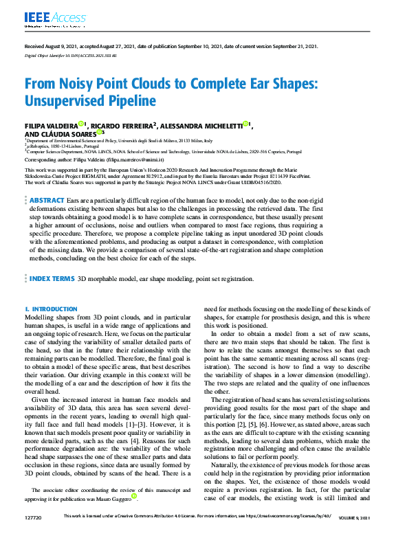 (PDF) From Noisy Point Clouds to Complete Ear Shapes: Unsupervised Pipeline