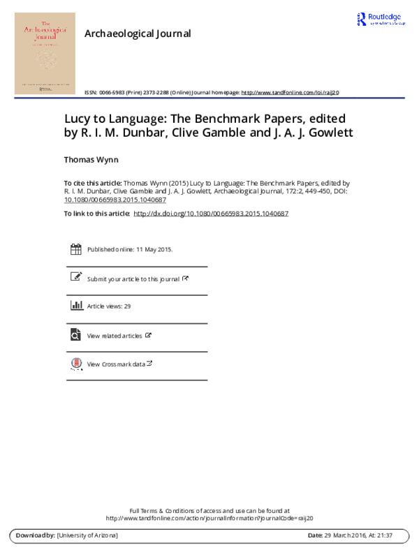(PDF) Lucy to Language