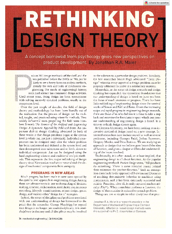 (PDF) Rethinking Design Theory