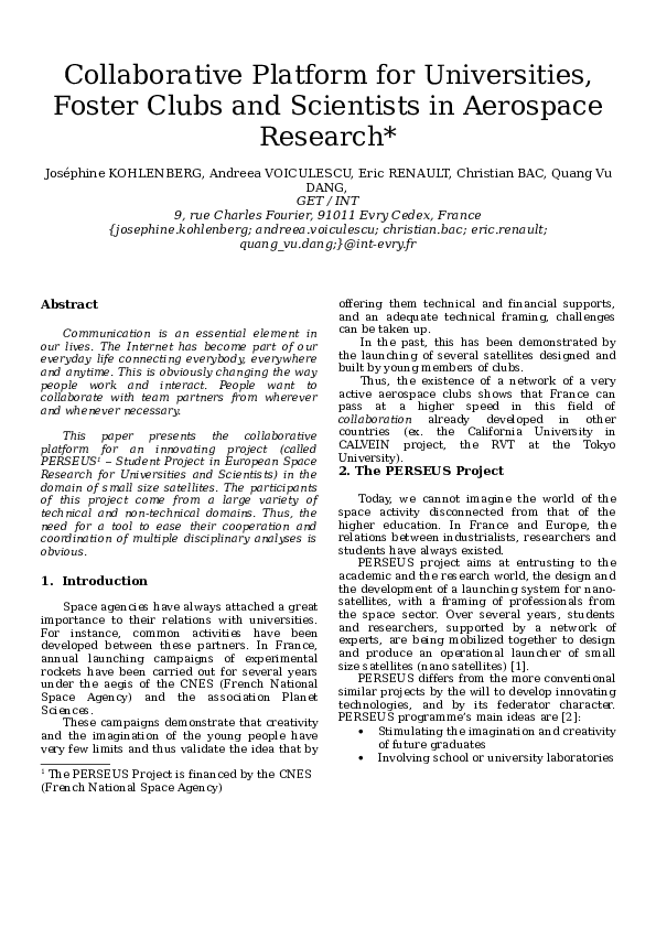 (PDF) Collaborative Platform for Universities, Foster Clubs and ...