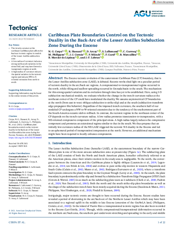 (PDF) Caribbean Plate Boundaries Control on the Tectonic Duality in the ...