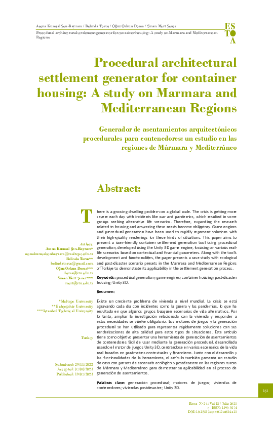 (PDF) Procedural architectural settlement generator for container ...