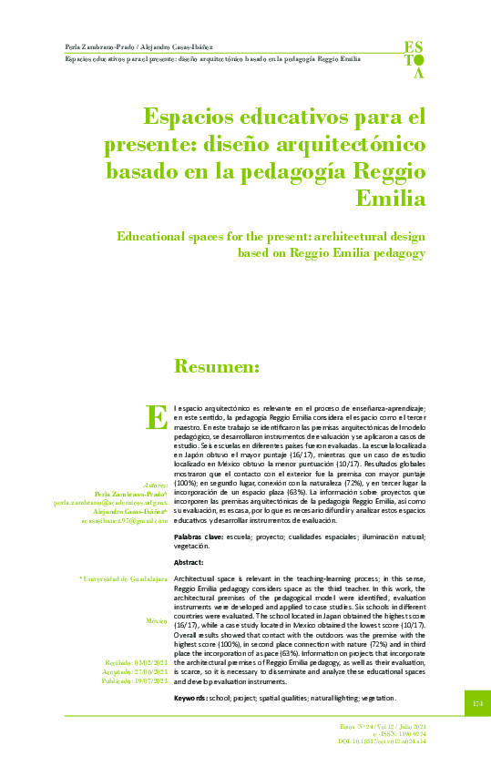 (PDF) Educational spaces for the present: architectural design based on ...