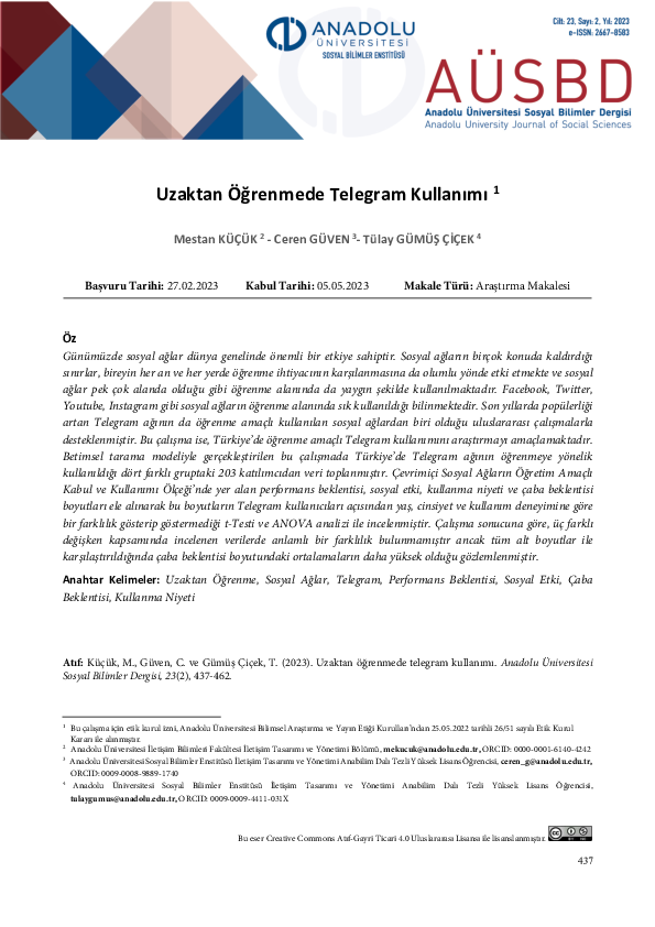 (PDF) Using Telegram in Distance Learning