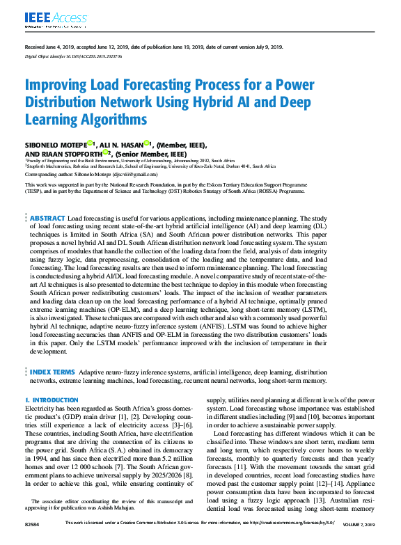 (PDF) Improving Load Forecasting Process for a Power Distribution Network Using Hybrid AI and ...