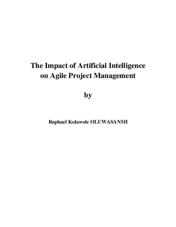 (PDF) The Impact of Artificial Intelligence on Agile Project Management