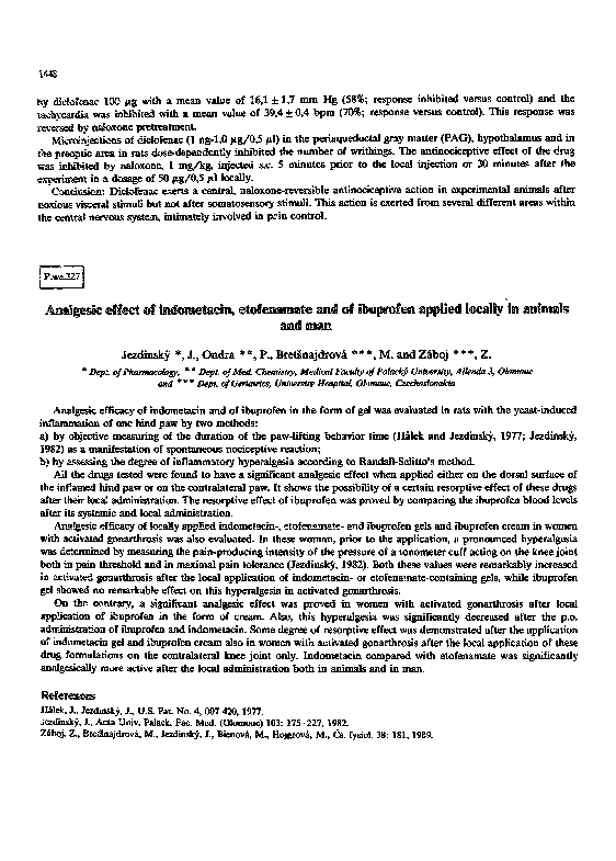 (PDF) Analgesic effect of indometacin, etofenamate and of ibuprofen ...