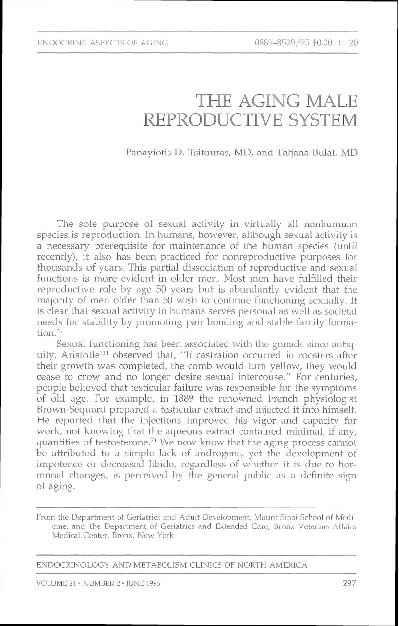 (PDF) The Aging Male Reproductive System