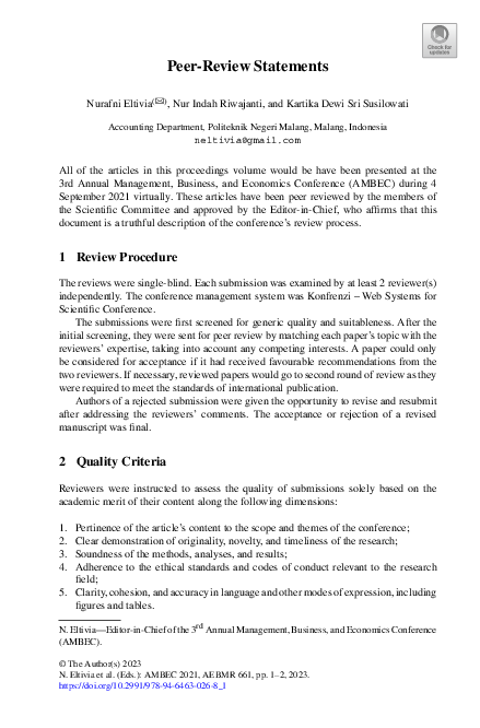 Peer-Review Statements