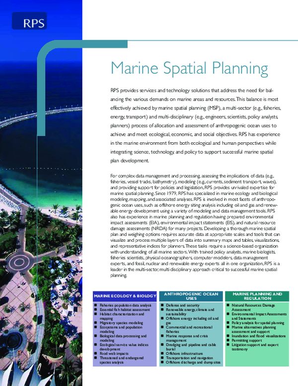 (PDF) Marine Spatial Planning