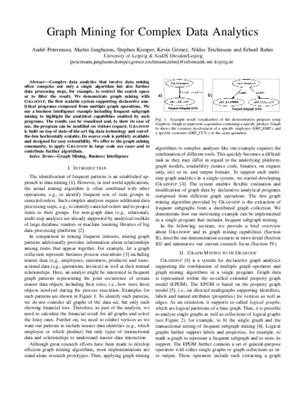 (PDF) Graph Mining for Complex Data Analytics