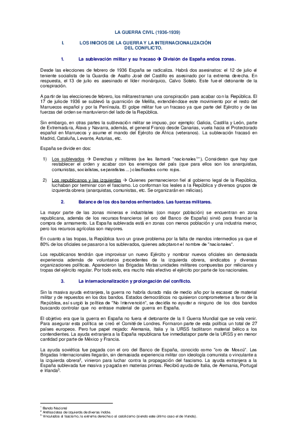 (PDF) Resumen de la Guerra Civil Española (1936-39)