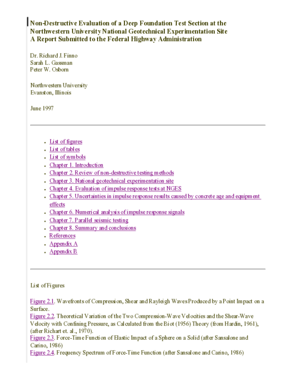 (PDF) Non-Destructive Evaluation of a Deep Foundation Test Section at ...