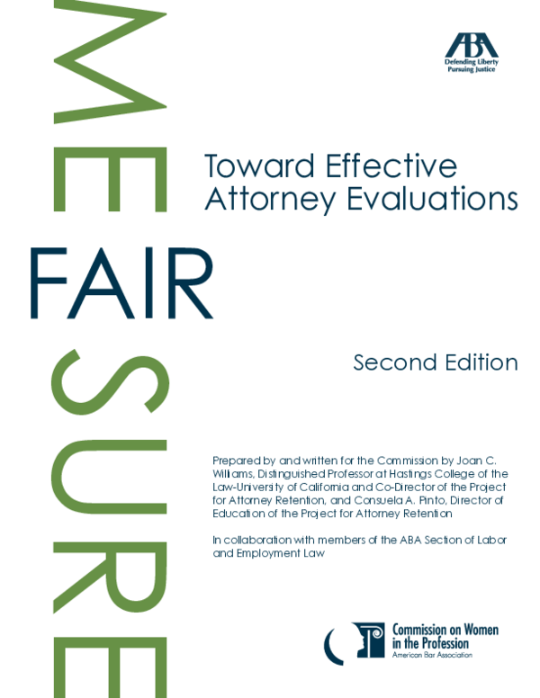 (PDF) Fair measure: toward effective attorney evaluations