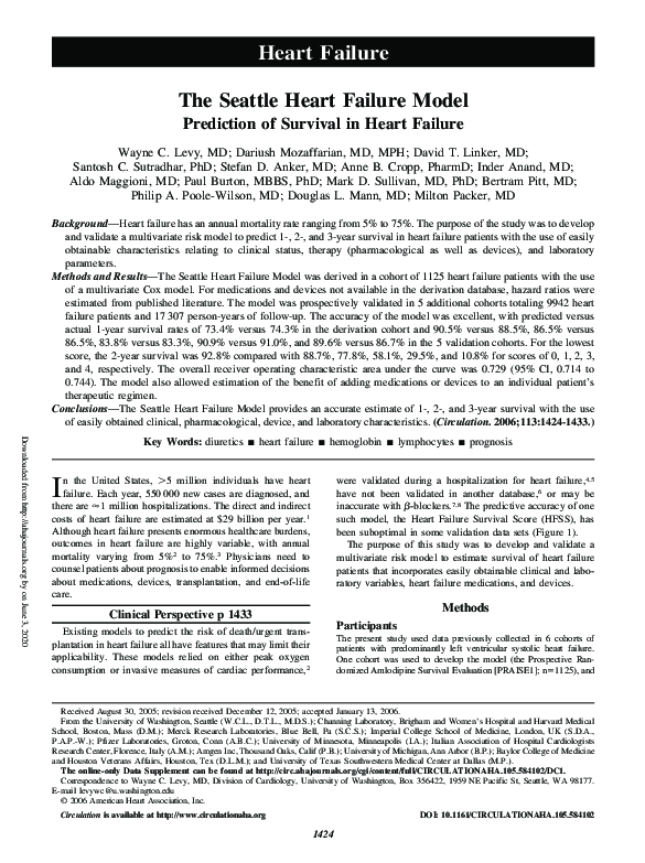 (PDF) Seattle Heart Failure Model
