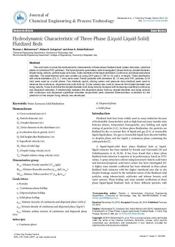 (PDF) Hydrodynamic Characteristic of Three-Phase (Liquid-Liquid-Solid ...