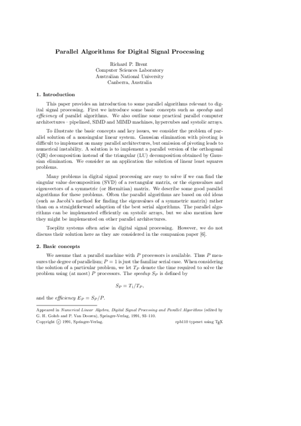 Pdf On Mapping Systolic Algorithms Onto The Hypercube