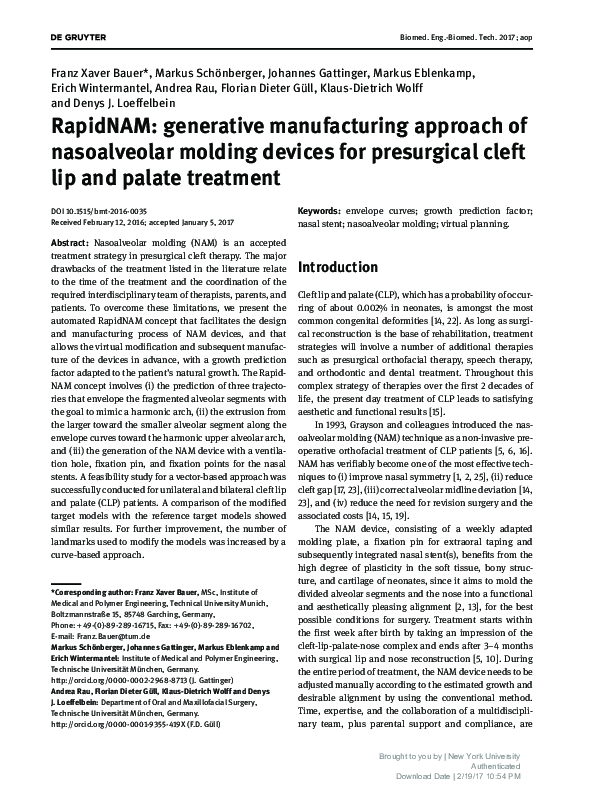 (PDF) RapidNAM: generative manufacturing approach of nasoalveolar ...