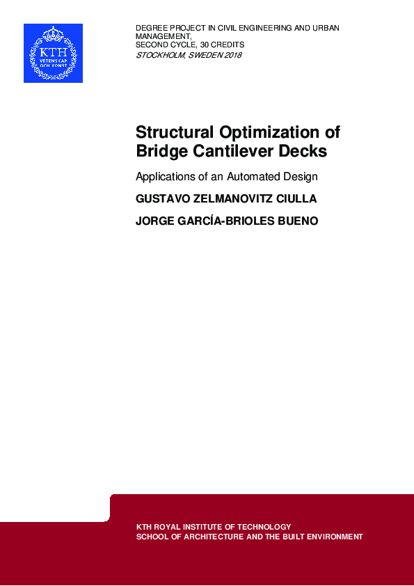 (PDF) Structural Optimization of Bridge Cantilever Decks : Applications ...