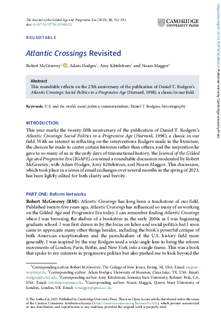 (PDF) Atlantic Crossings Revisited