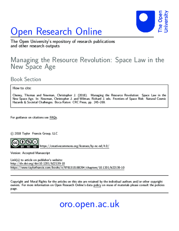 (PDF) Managing the Resource Revolution