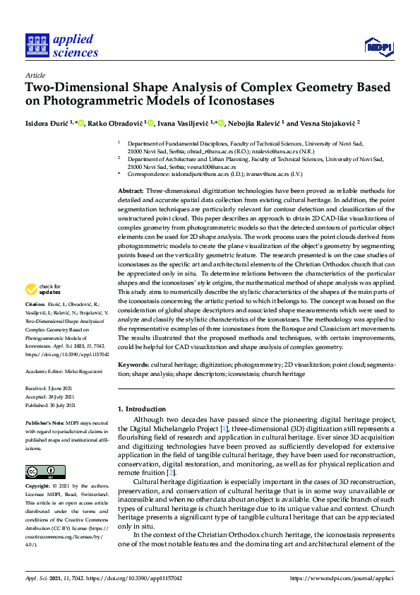 (PDF) Two-Dimensional Shape Analysis of Complex Geometry Based on ...
