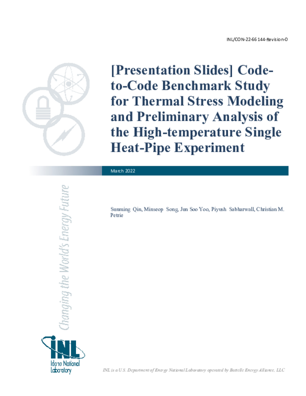(PDF) [Presentation Slides] Code-to-Code Benchmark Study for Thermal ...