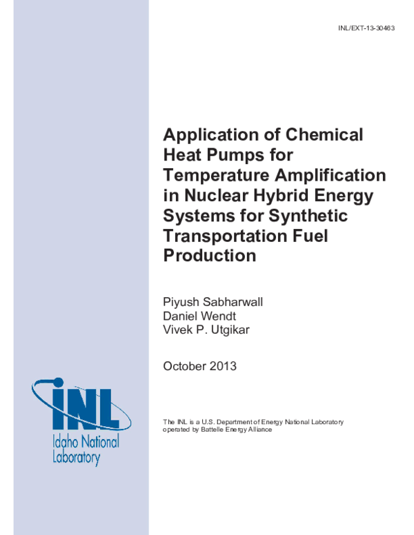 (PDF) Application of Chemical Heat Pumps for Temperature