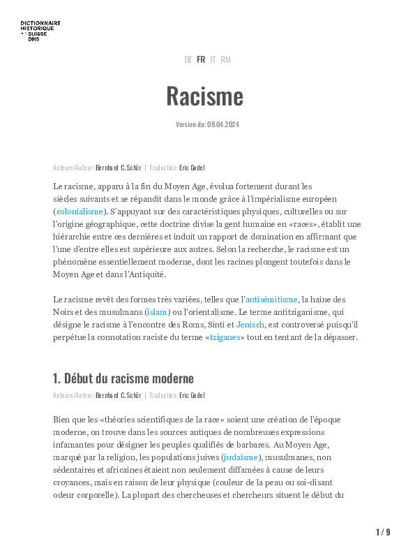 (PDF) Racisme