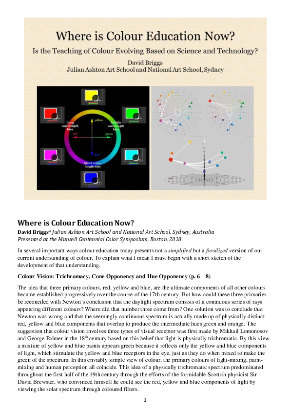 (PDF) Where is Colour Education Now?