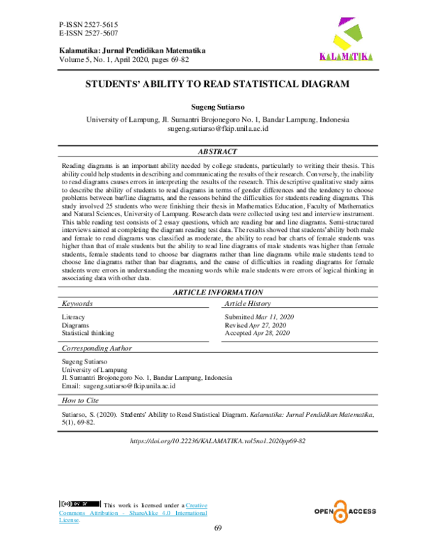 (PDF) Students’ Ability to Read Statistical Diagram