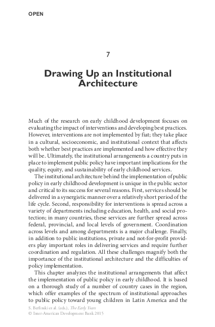 (PDF) Drawing Up an Institutional Architecture
