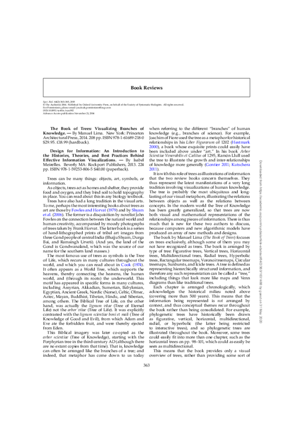 (PDF) The Book of Trees: Visualizing Branches of Knowledge. -- By ...