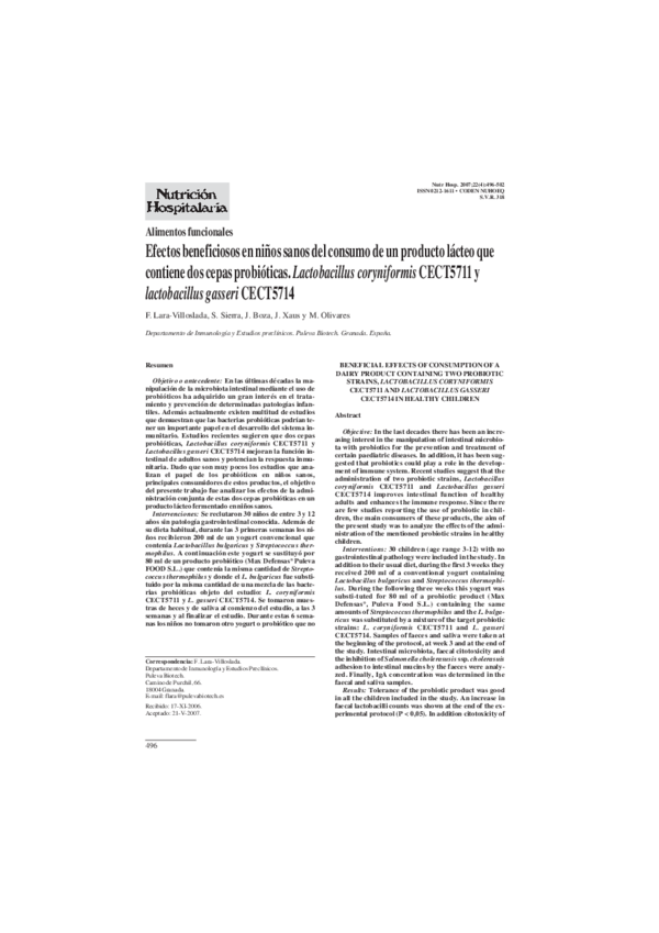 (PDF) Efectos beneficiosos en niños sanos del consumo de un producto ...