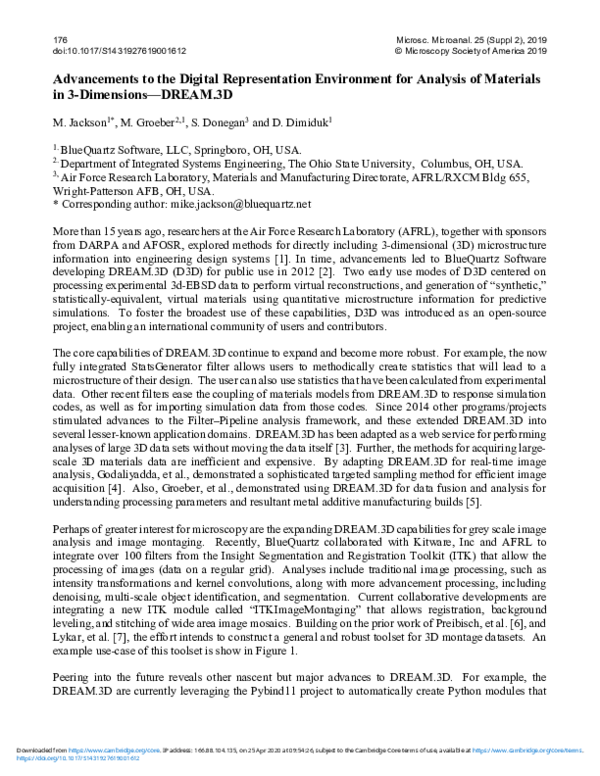 (PDF) Advancements to the Digital Representation Environment for ...