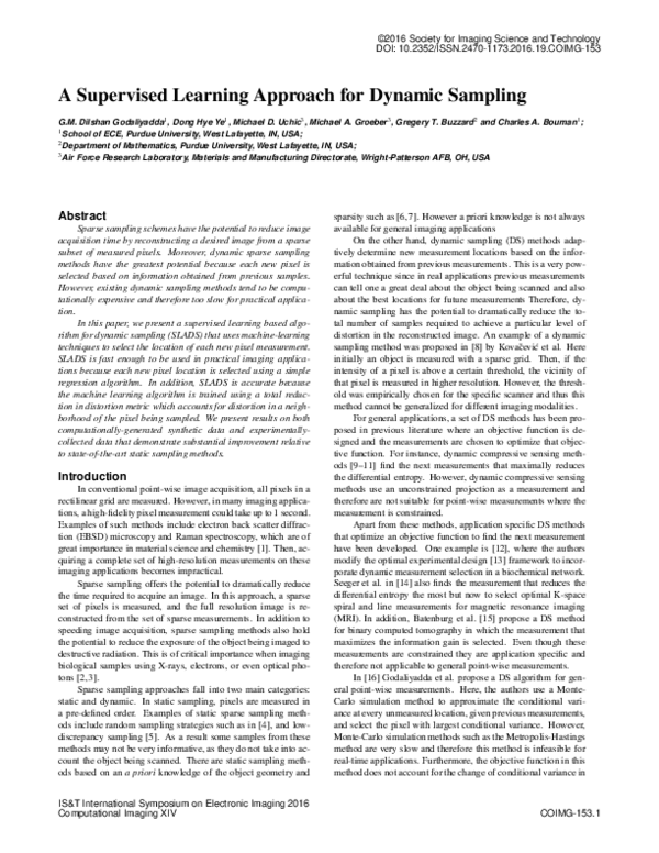 (PDF) A Supervised Learning Approach for Dynamic Sampling