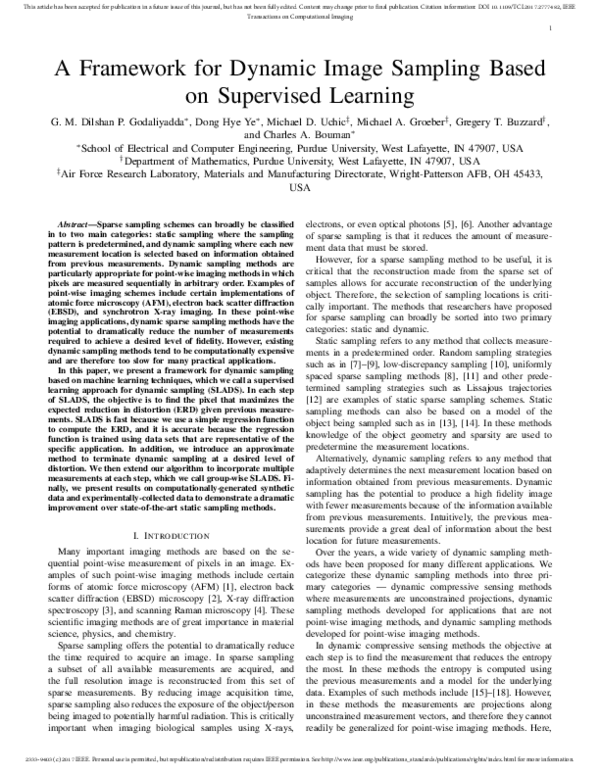(PDF) Dynamic Image Sampling via Supervised Learning