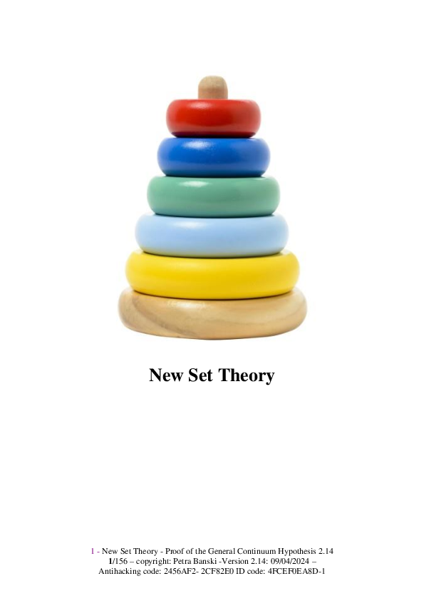 (PDF) New Set Theory - Proof of the General Continuum Hypothesis