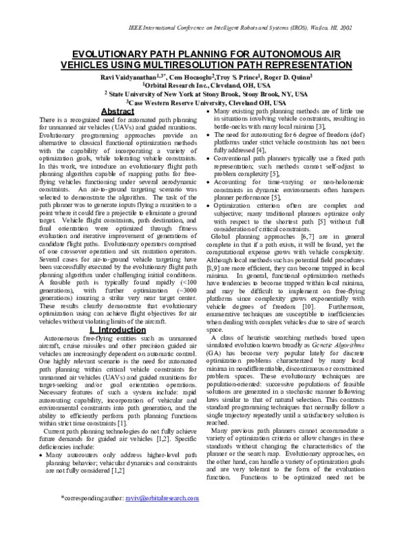 (PDF) Evolutionary path planning for autonomous air vehicles using multi-resolution path ...