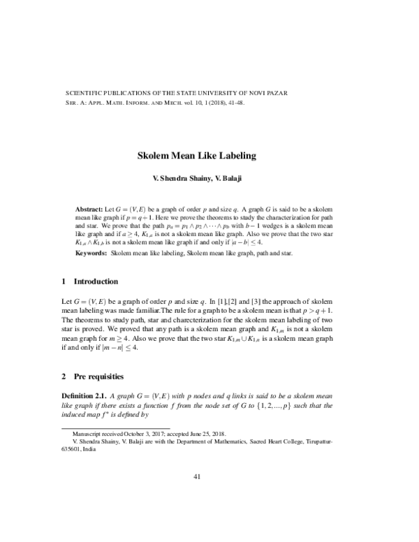 (PDF) Skolem mean like labeling