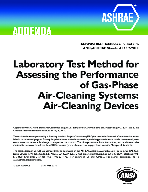 (PDF) ANSI/ASHRAE standard 145.2 "Laboratory test method for assessing ...