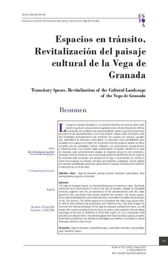 (PDF) Transitory Spaces. Revitalization of the Cultural Landscape of ...