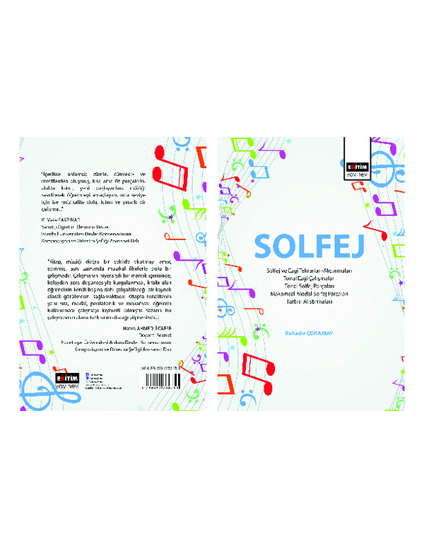 (PDF) SOLFEJ Solfej ve Ezgi Tekrarları-Alıştırmaları Tonal Ezgi ...