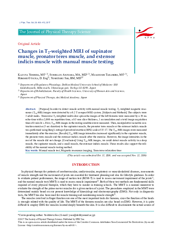 (PDF) Changes in T2-weighted MRI of supinator muscle, pronator teres ...