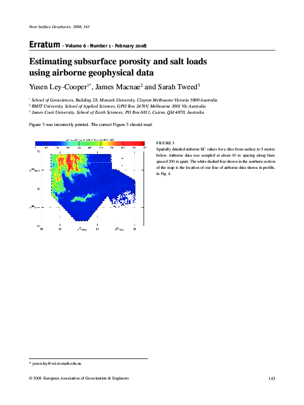 (PDF) Erratum: Estimating subsurface porosity and salt loads using airborne geophysical data