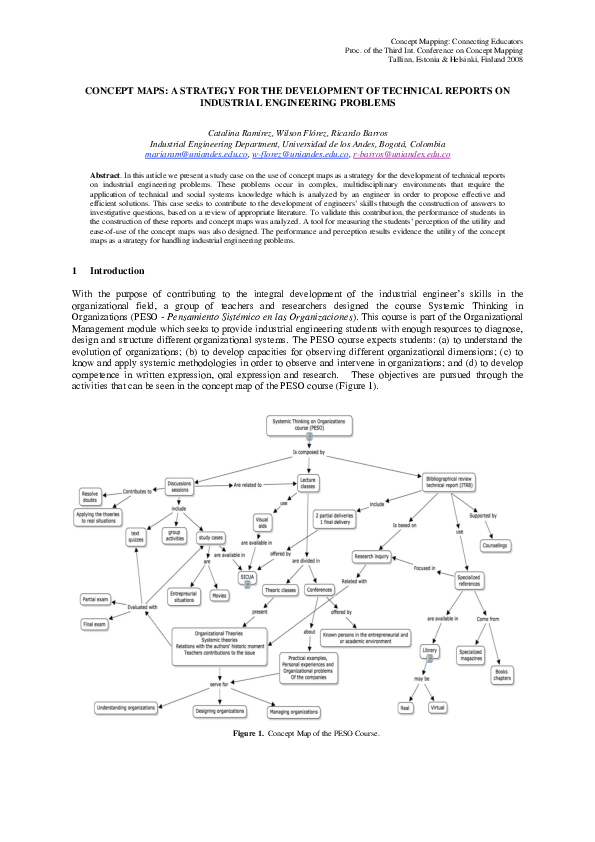 (PDF) Concept Maps: A Strategy for the Development of Technical Reports on Industrial ...