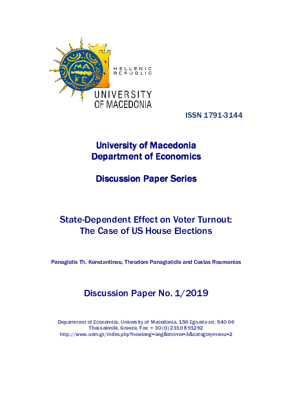 (PDF) State-dependent effect on voter turnout: The case of US House ...