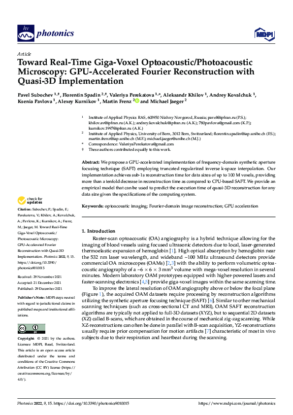 (PDF) Toward Real-Time Giga-Voxel Optoacoustic/Photoacoustic Microscopy ...